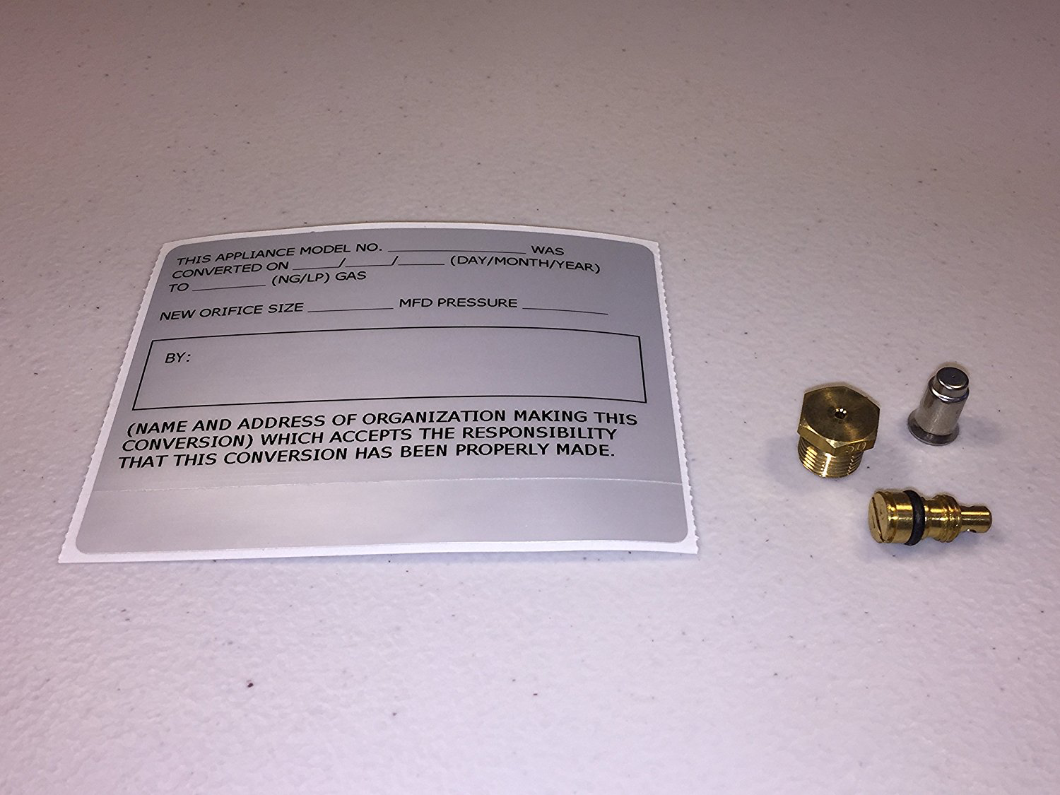 LP Conversion Kit for TEGH, NG to LP - US Brick and Block